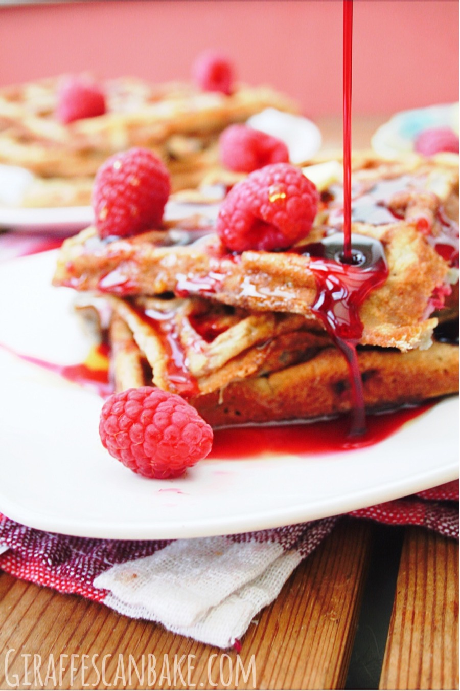 Raspberry Buttermilk Waffles