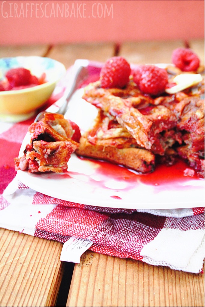 Raspberry Buttermilk Waffles