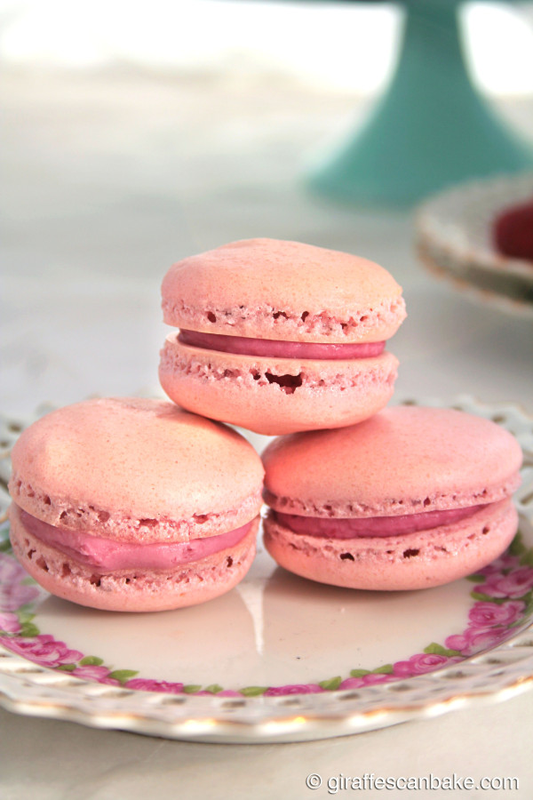 Raspberry Macarons